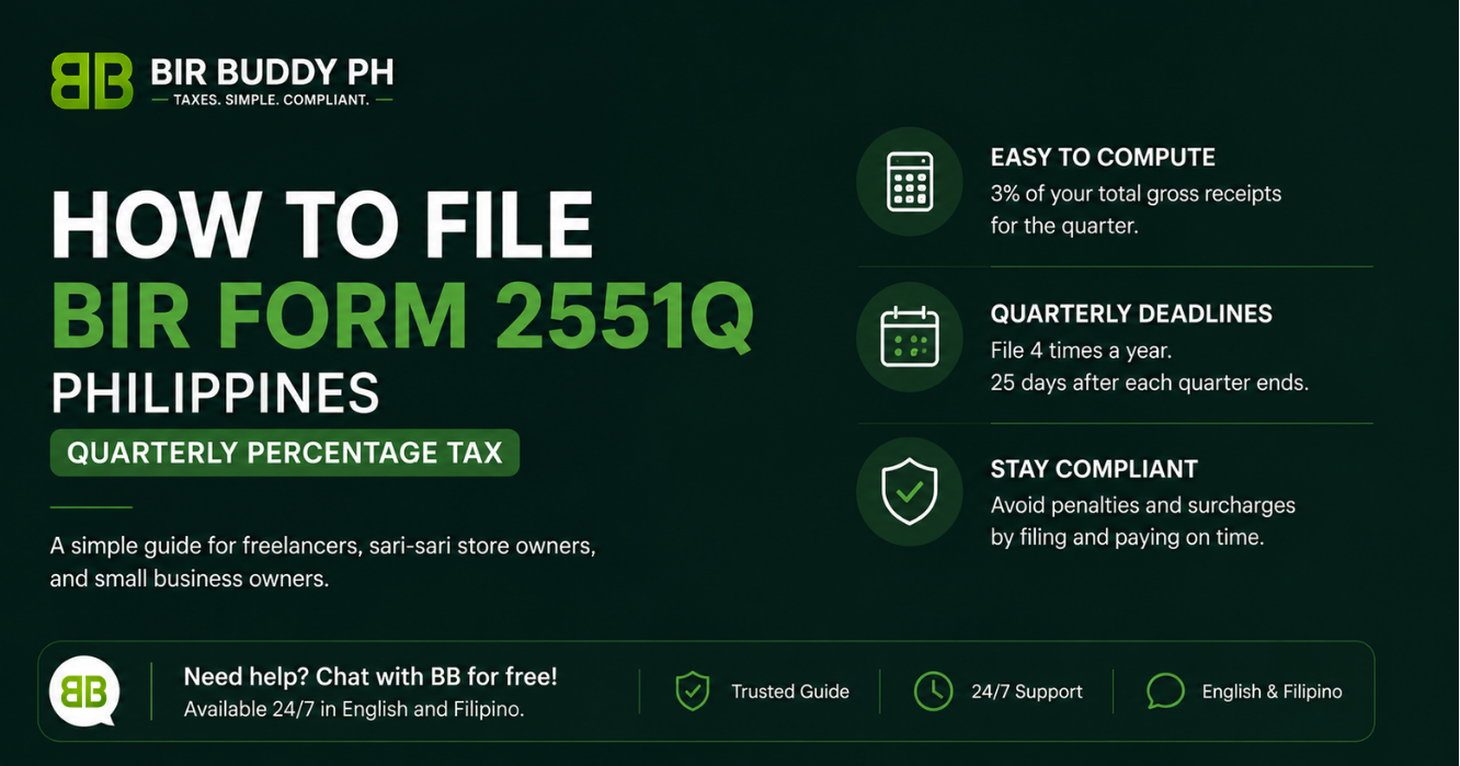 birbuddyph.com How to File BIR Form 2551Q Philippines (Quarterly ...